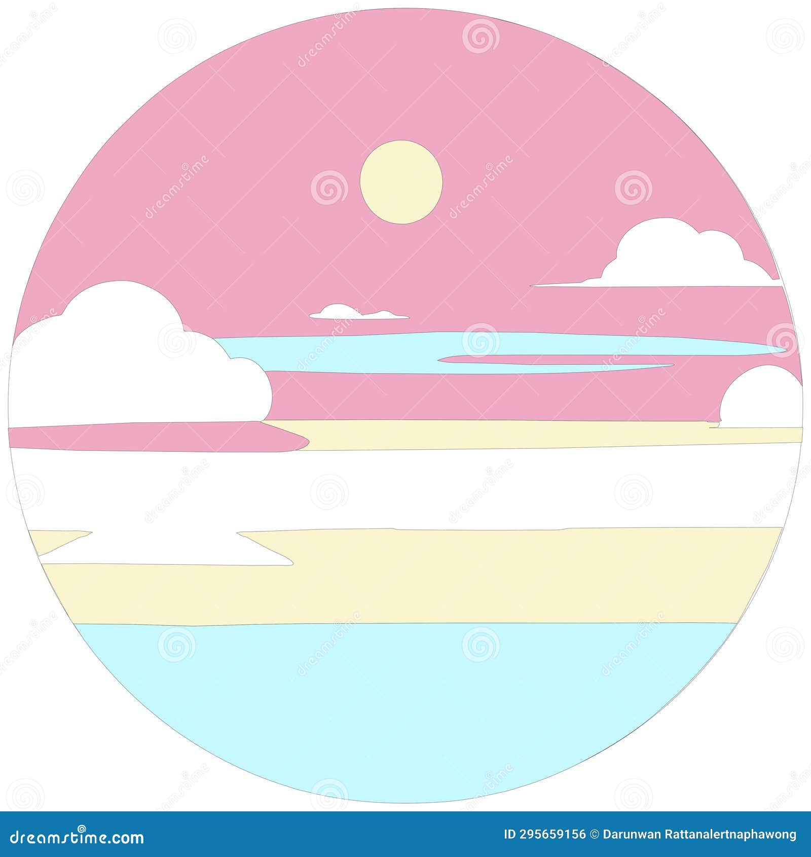Sky Circle Window Ocean Sea Beach Clouds Climate Day Pastel Colors ...