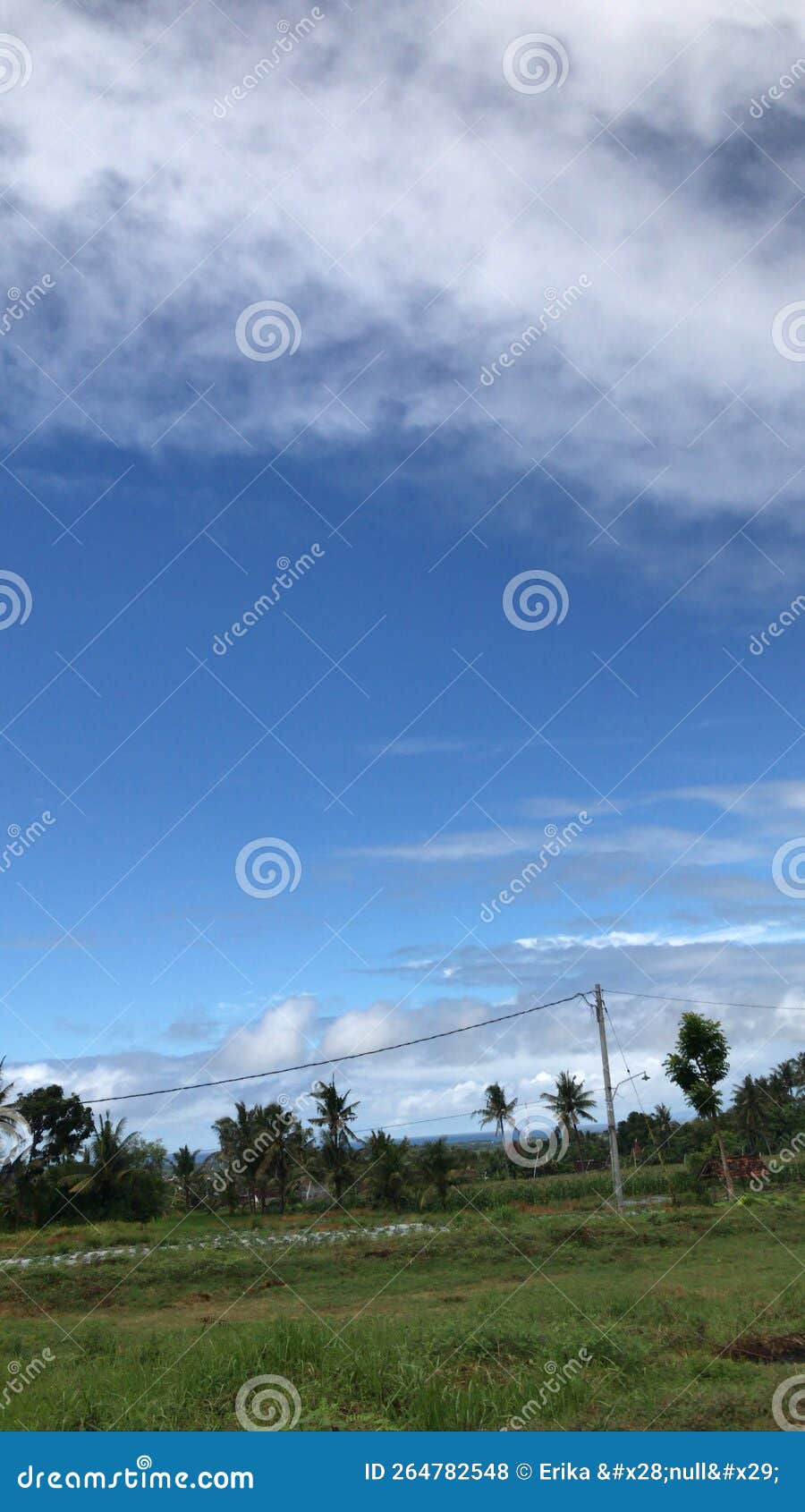 The Sky is Clear on a Blue Day and Clouds. Banyuwangi - East Java - Indonesia Stock Photo ...