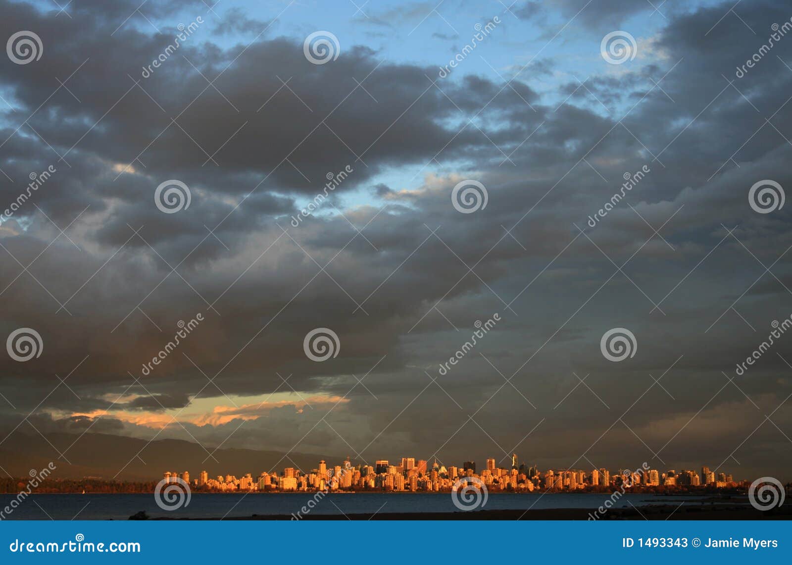 Sky Clearing Over Vancouver Stock Image - Image of vancouver, water ...