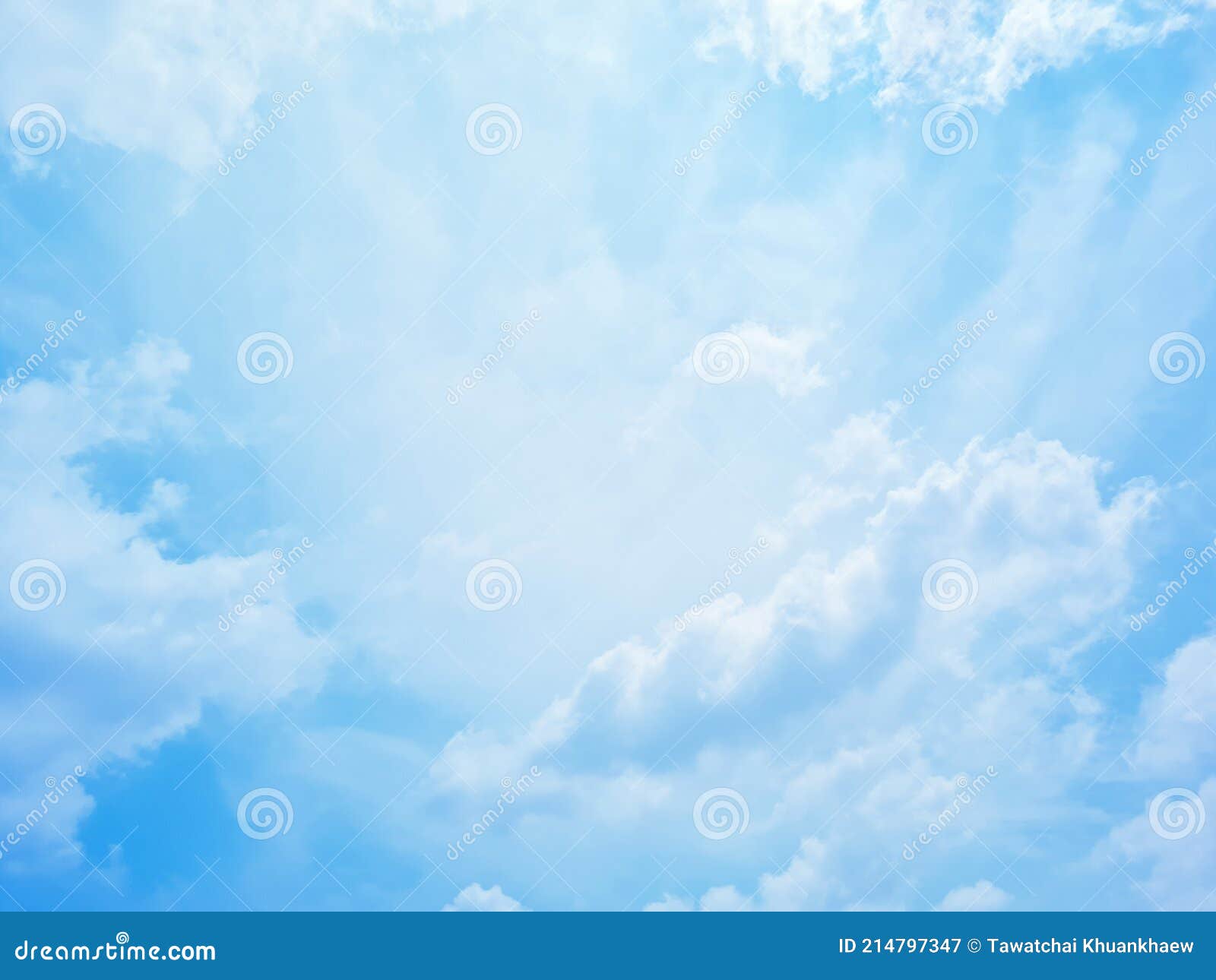 Sky and Cloud Background with a Blue Colored Stock Image - Image of ...