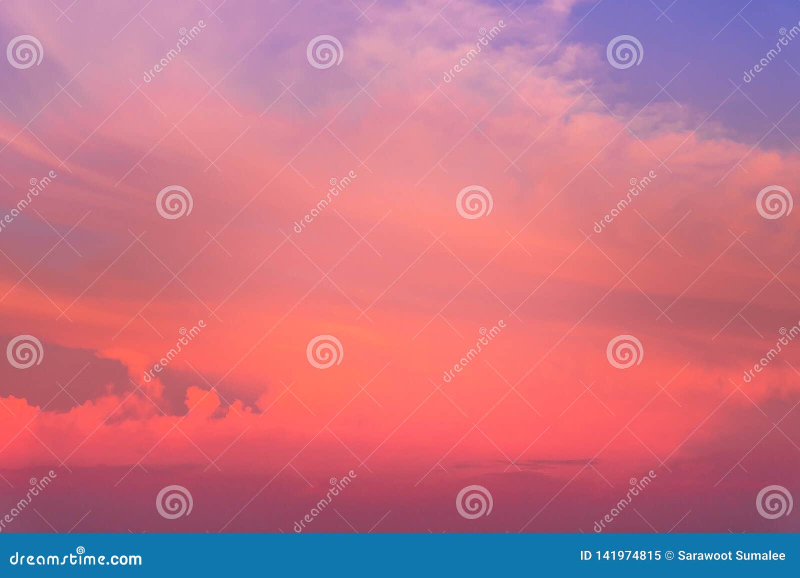 Sky and Cloud in Bright Rainbow Colors and Colorful Smooth Sky in Dusk ...