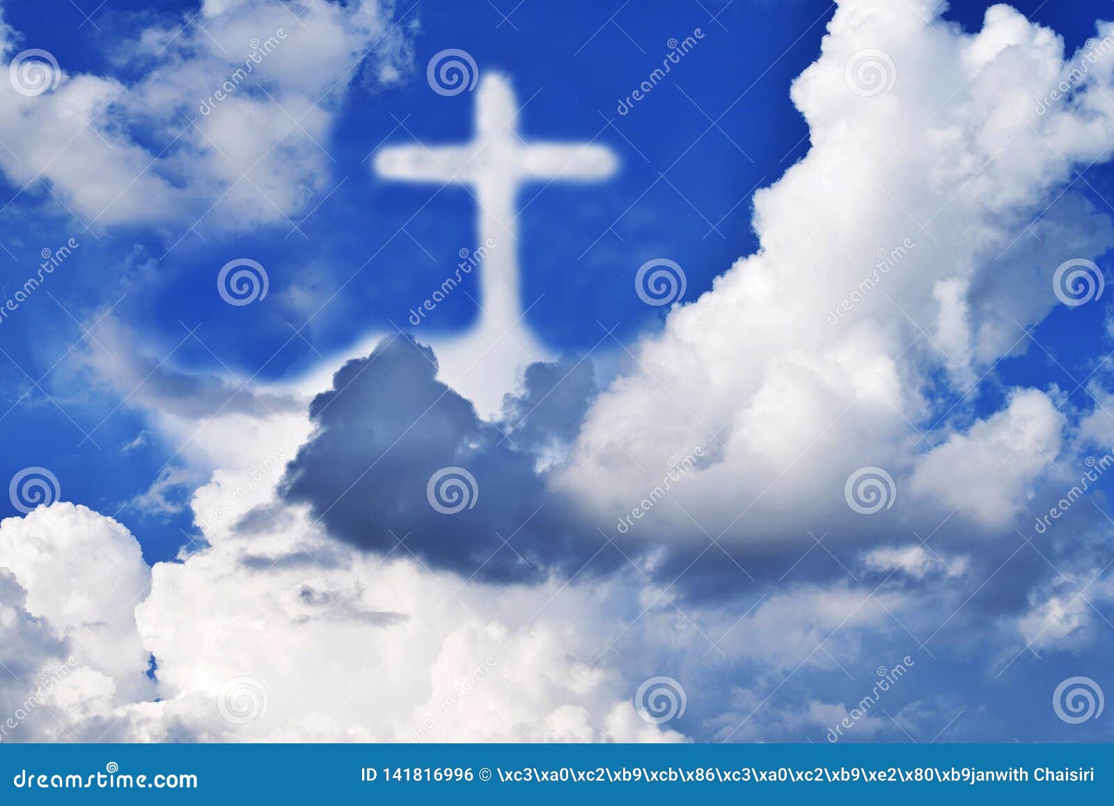 The Sky is a Cloud of Crosses. Stock Photo - Image of garden, blur ...