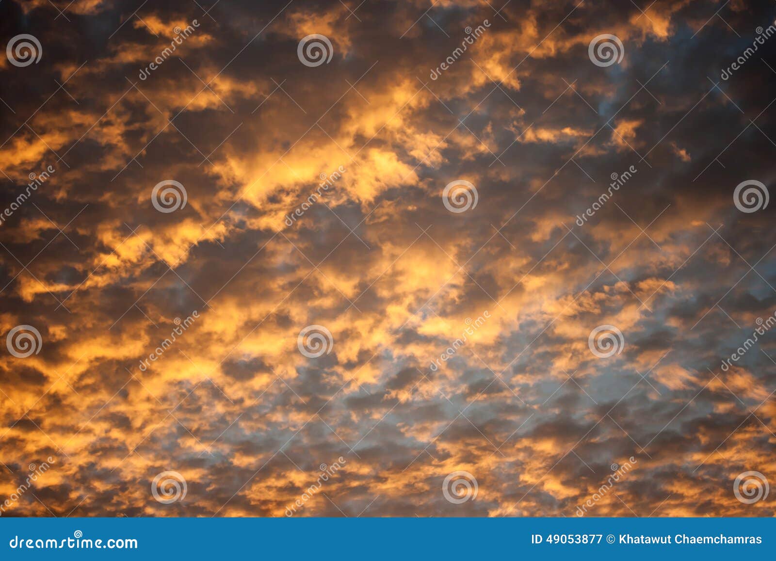 Sky and Cloud in Evening Sunset Stock Image - Image of lonely, horizon ...