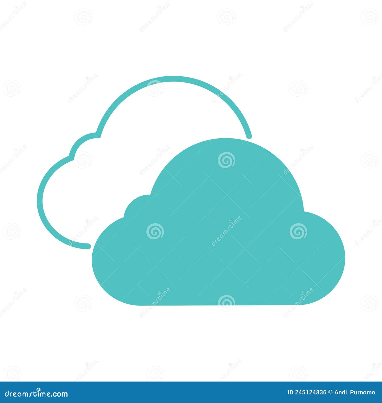 Sky Cloud Icon, Cloud Storage Symbol, Cloud Network Vector Stock Vector ...