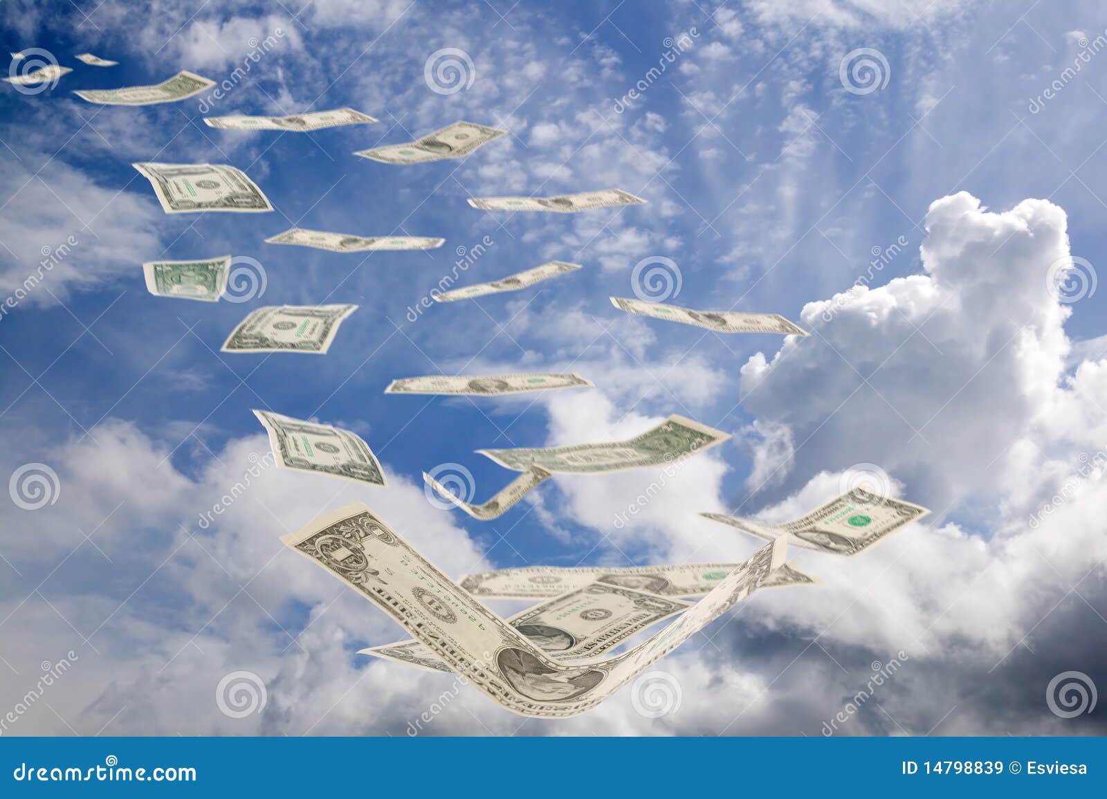 Sky, Cloud and Money Way To Success Stock Image - Image of global ...