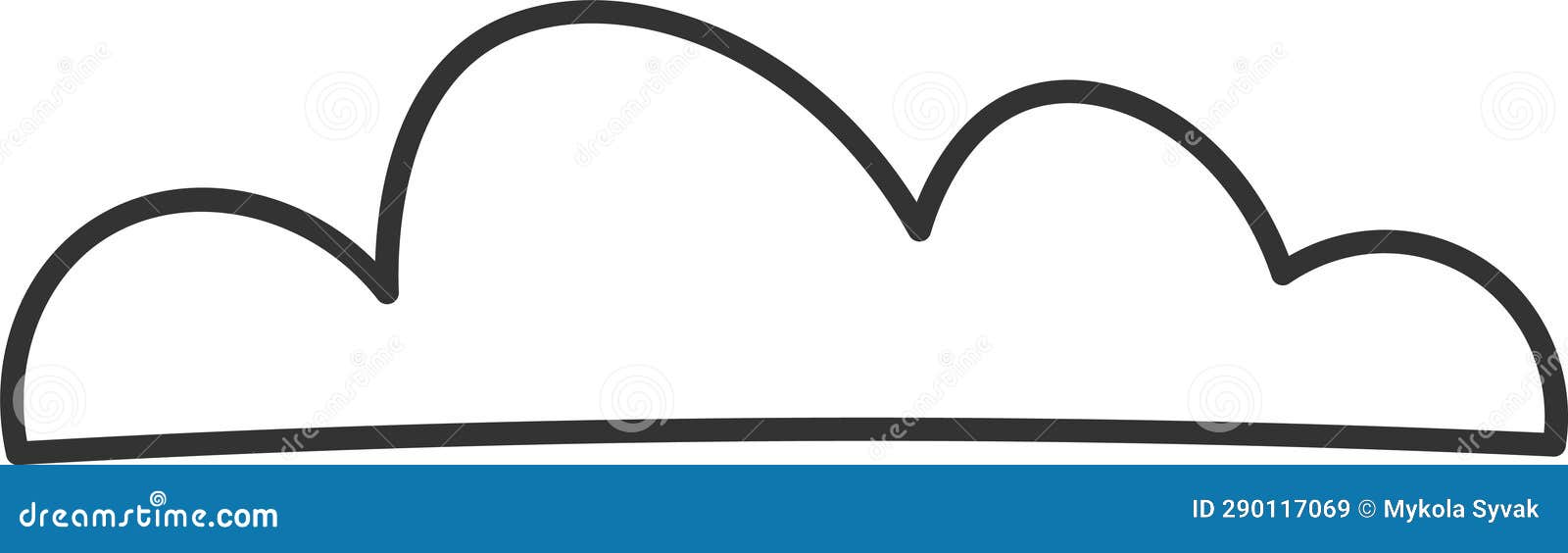 Sky Cloud Outline stock illustration. Illustration of element - 290117069