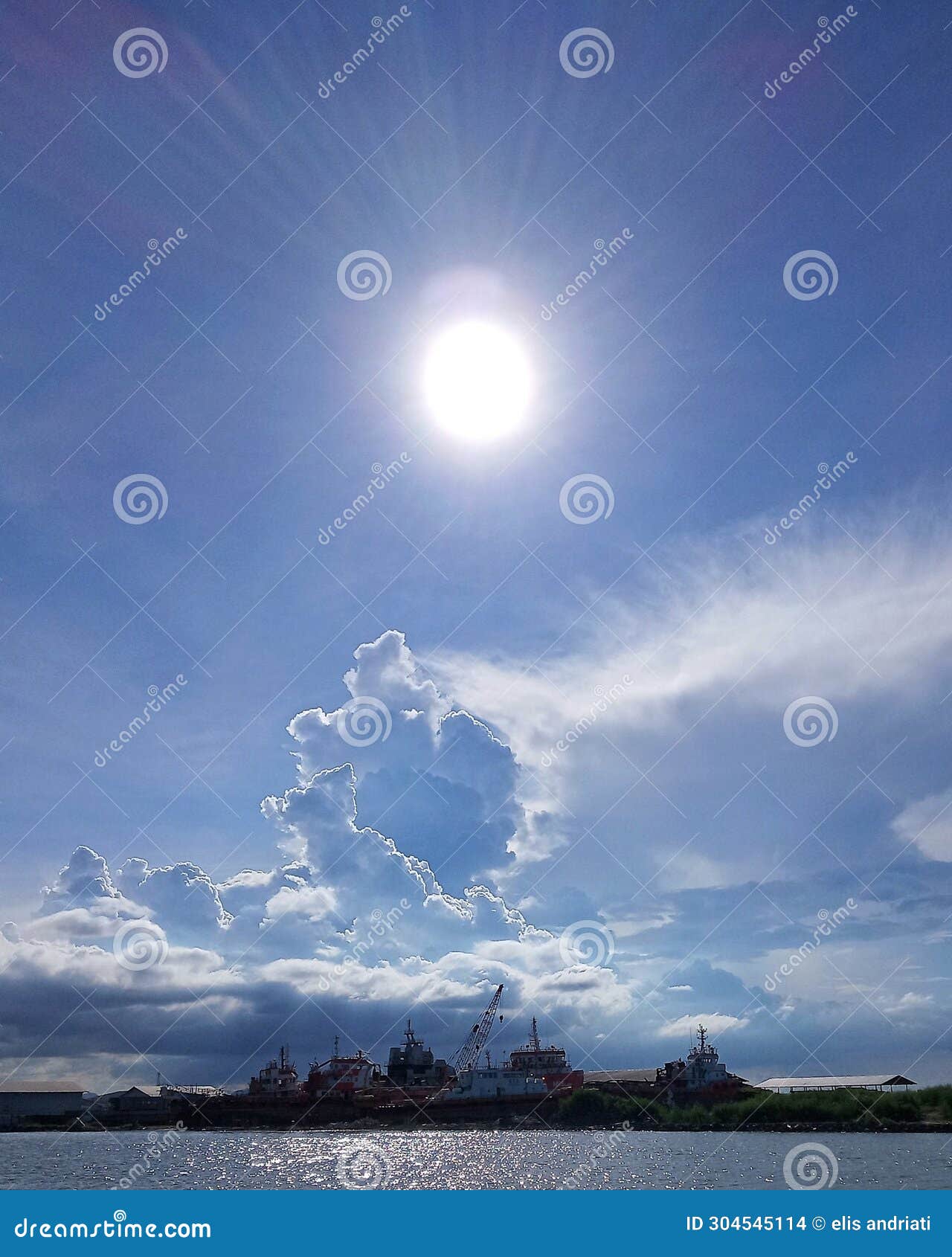 Sky and Cloud Over Blue Sky at Noon Stock Photo - Image of noon, blue ...