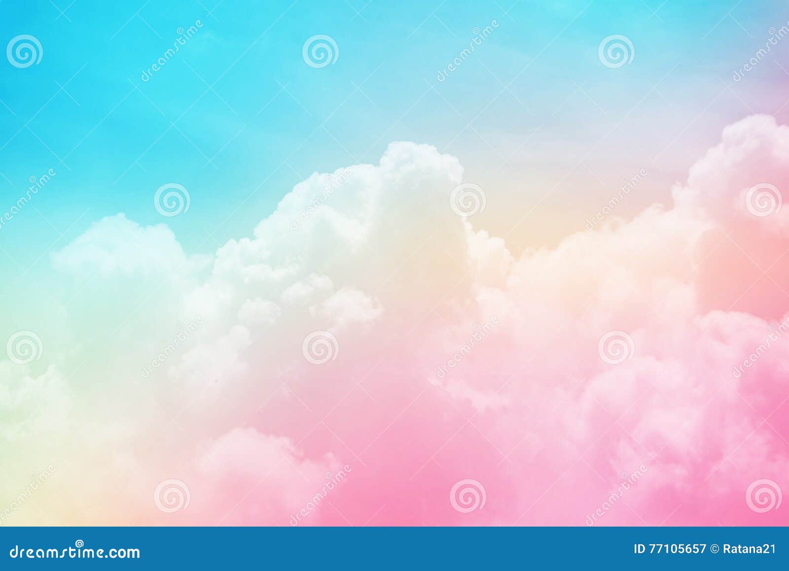 Sky and Cloud with Pastel Gradient Color Stock Image - Image of dreamy ...