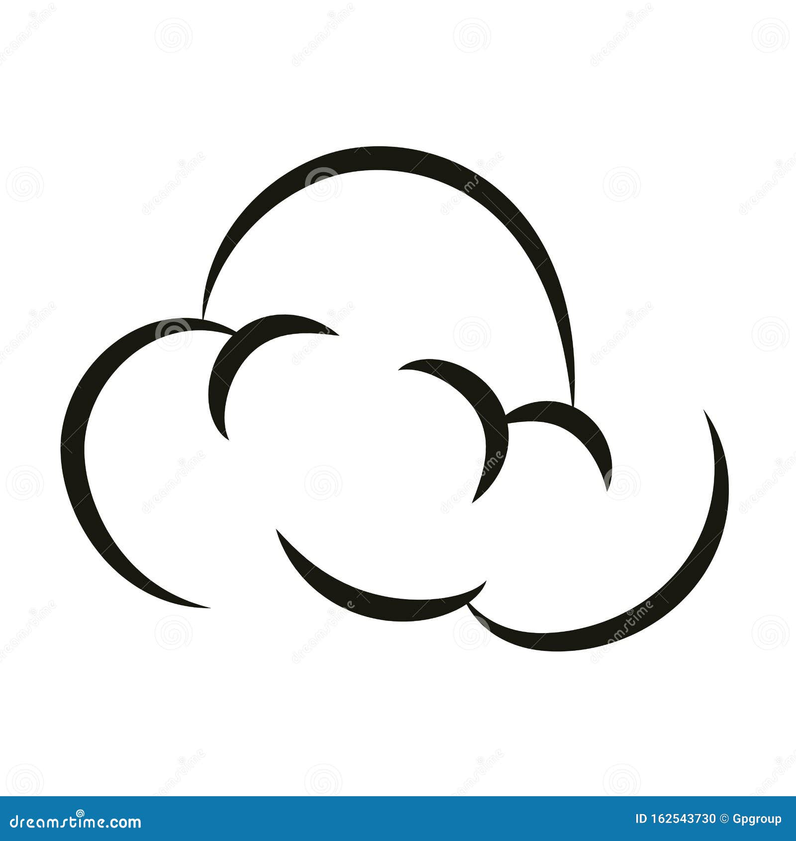 Sky cloud pop art style stock vector. Illustration of empty - 162543730