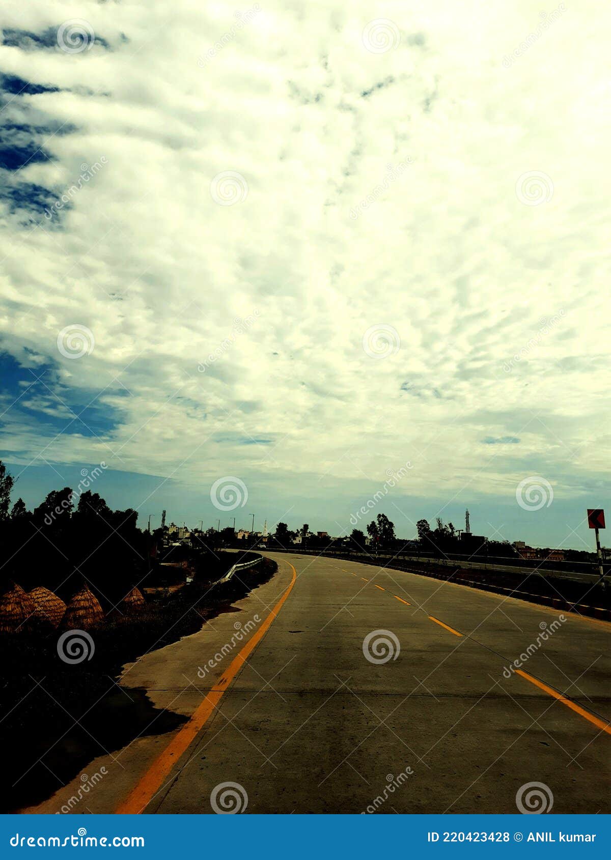 Sky cloud road tree light stock photo. Image of road - 220423428