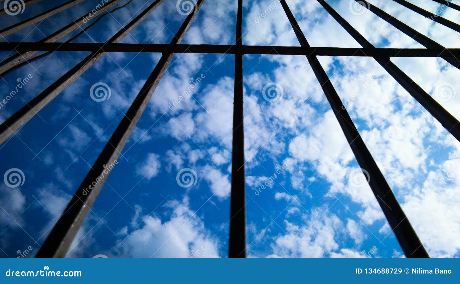 Sky and Cloud through Silhouette Window Frame Stock Image - Image of ...