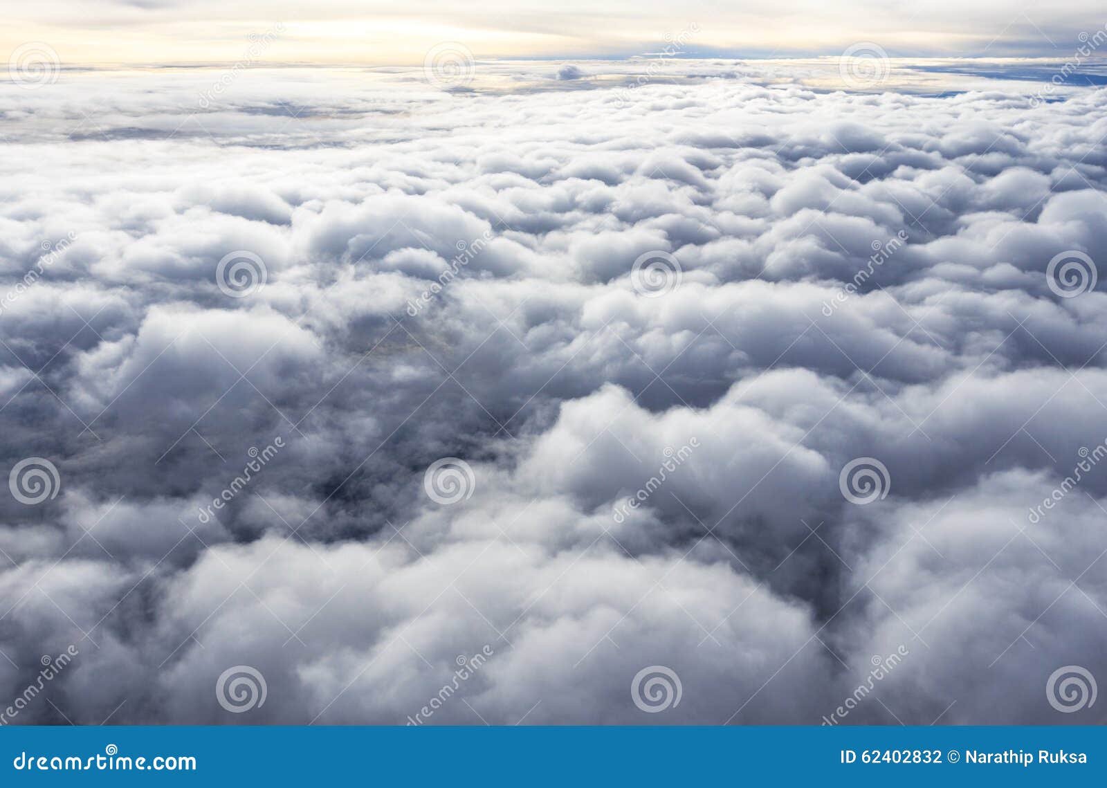 View Of The Sea From The Airplane Window At An Altitude Of 10,000 Feet ...