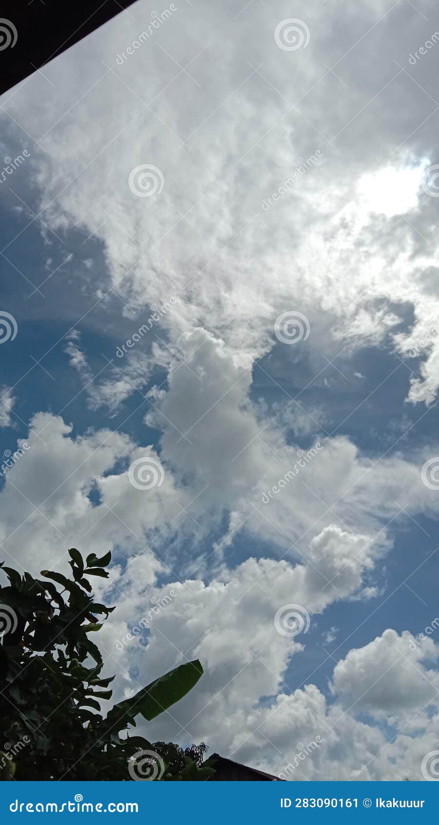 Sky with Cloud Under the Sun Above the Well Stock Image - Image of ...