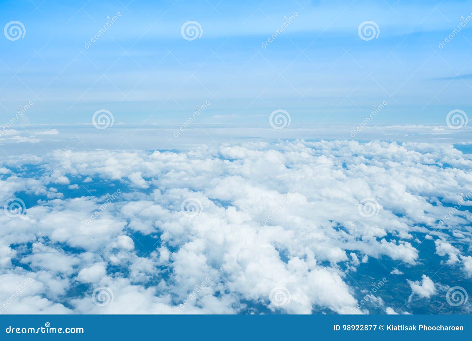 Sky and Cloud View from Airplane Stock Image - Image of shap, tranquil ...