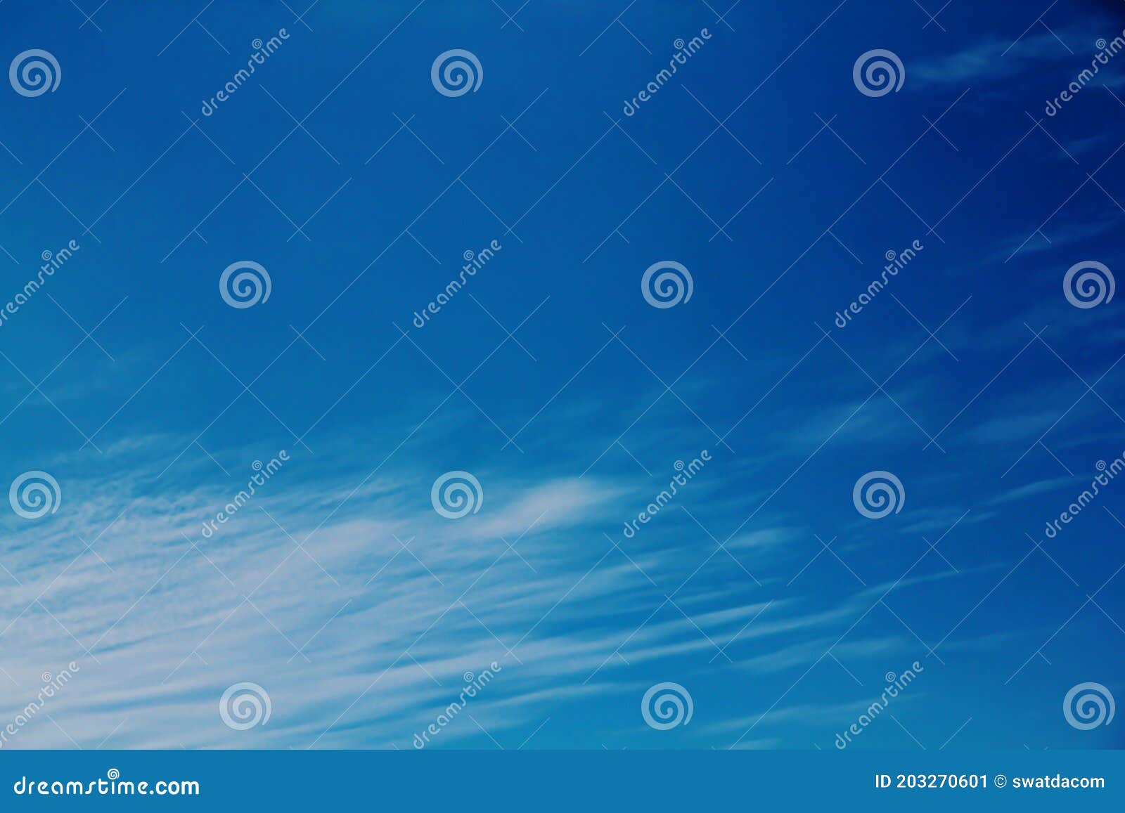 Blue Sky Background with Sparse Clouds. Stock Image - Image of heaven ...