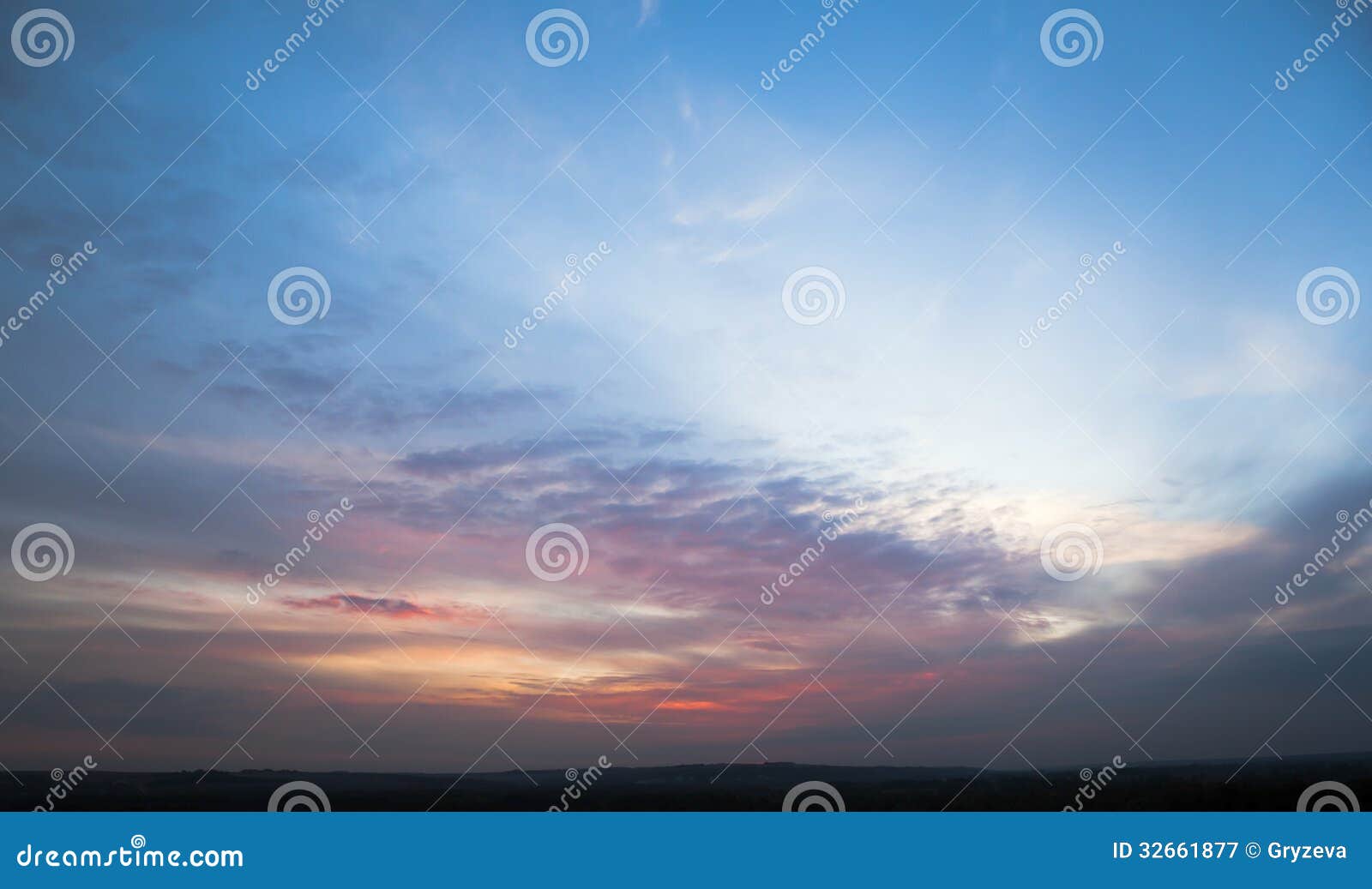 Sky with clouds in evening stock image. Image of scene - 32661877
