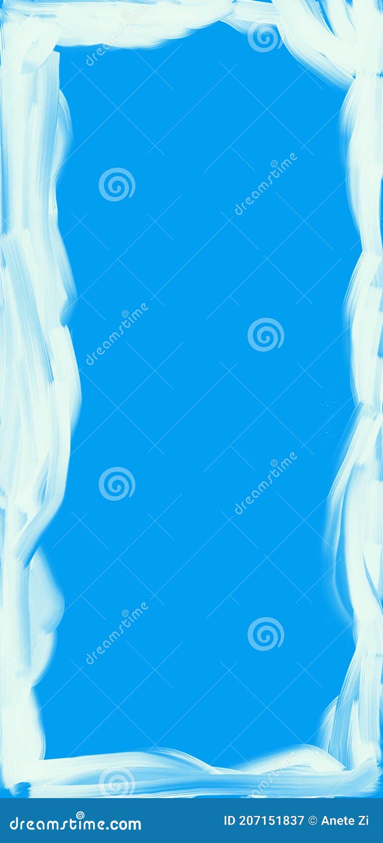 Sky with Clouds Frame. Add Your Text Stock Illustration - Illustration ...