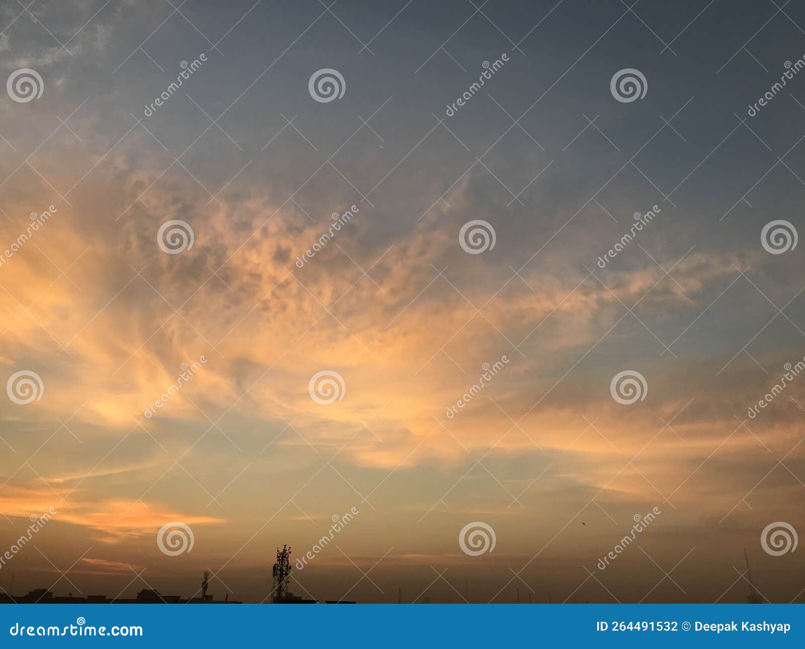 The Sky Clouds Look Like Fire Storm Stock Photo - Image of beach, wave ...