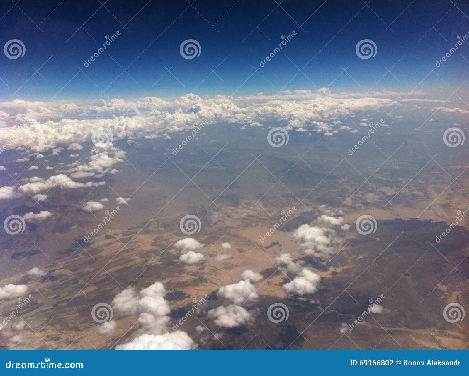 Sky Clouds Mountains Outer Space Weightlessness Stock Photo - Image of ...