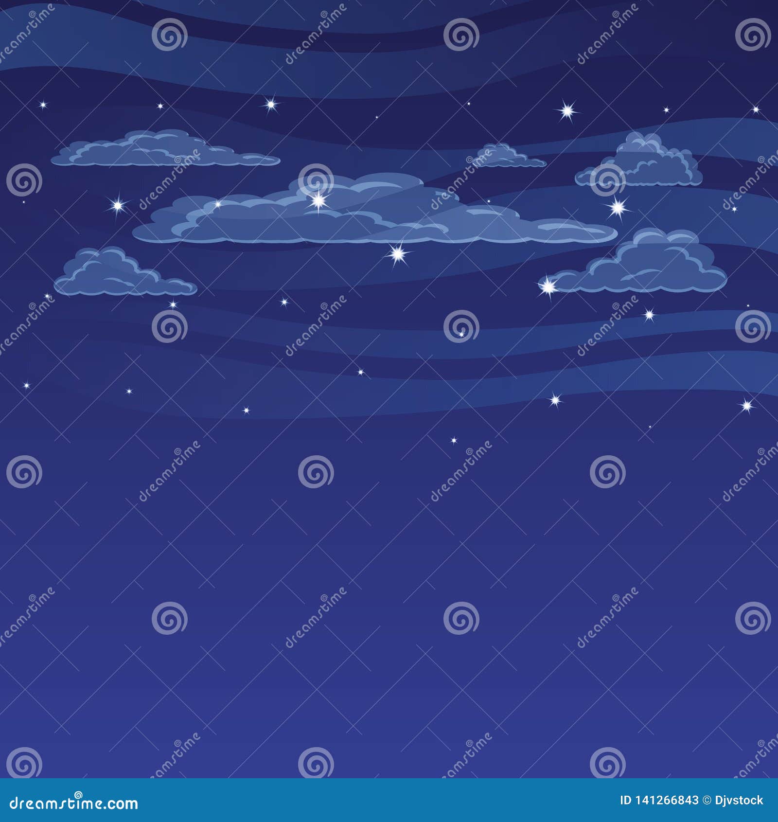 Sky with Clouds Night Scene Stock Vector - Illustration of symbol ...