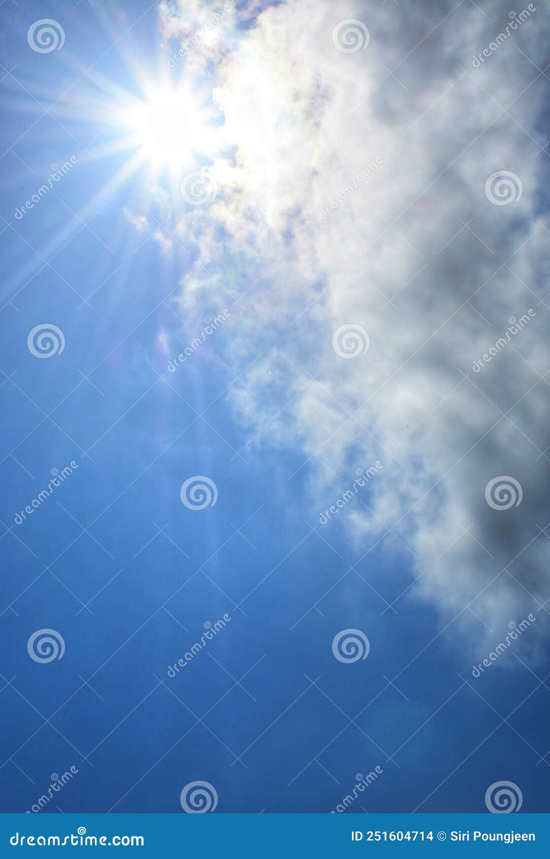 Sky with Clouds Obscuring the Sun Stock Photo - Image of blue, wave ...