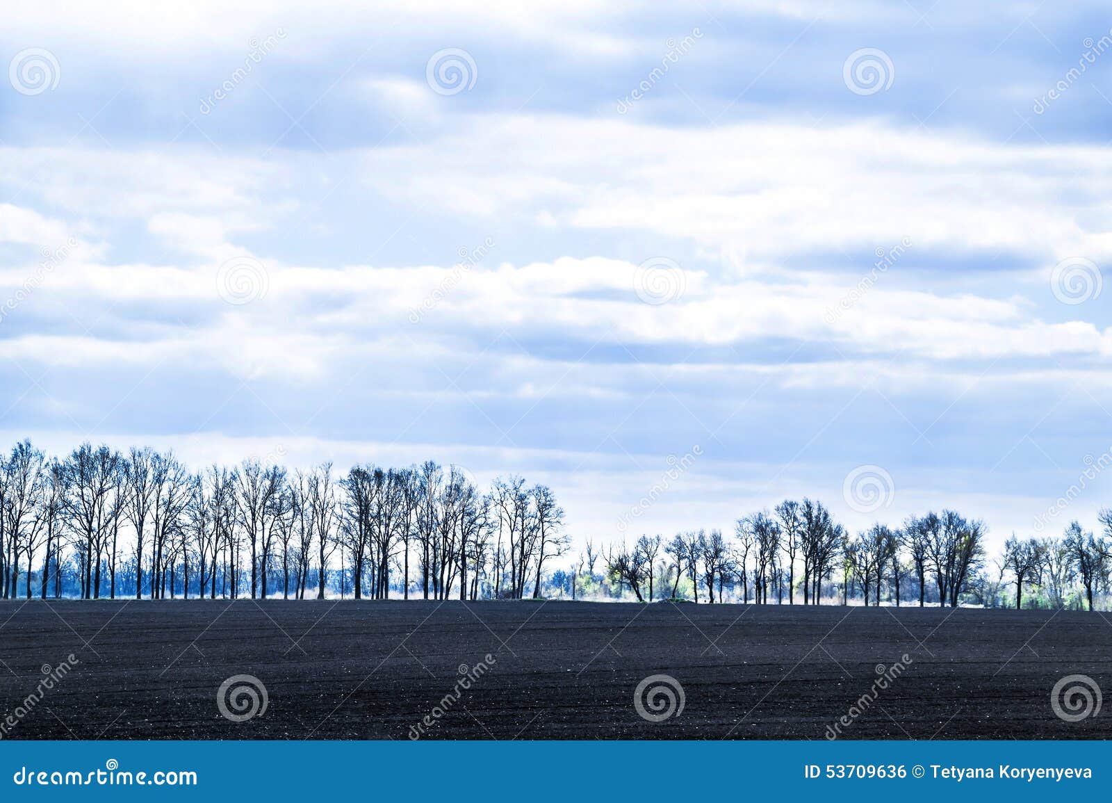 Sky with Clouds Over Black Fields Stock Photo - Image of horizon ...