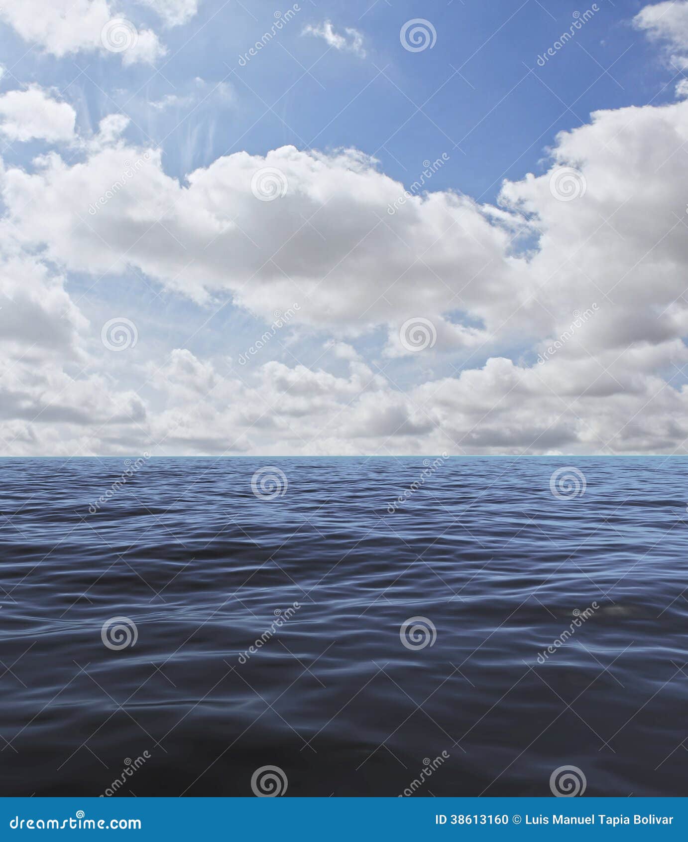 Sky with Clouds Over the Ocean Stock Photo - Image of model, clear ...