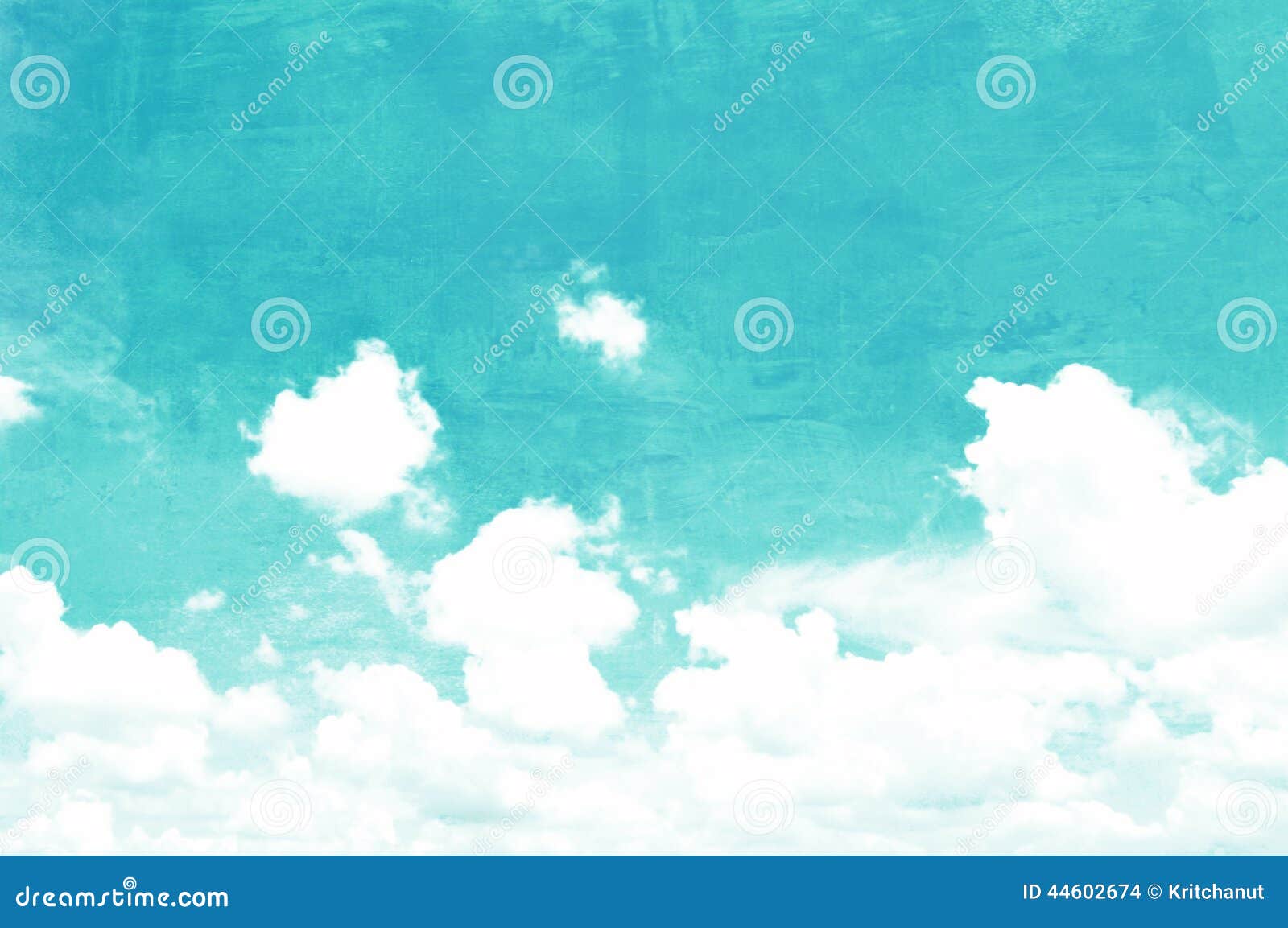 Sky and Clouds Picture on Rough Concrete Wall Texture Stock Photo ...
