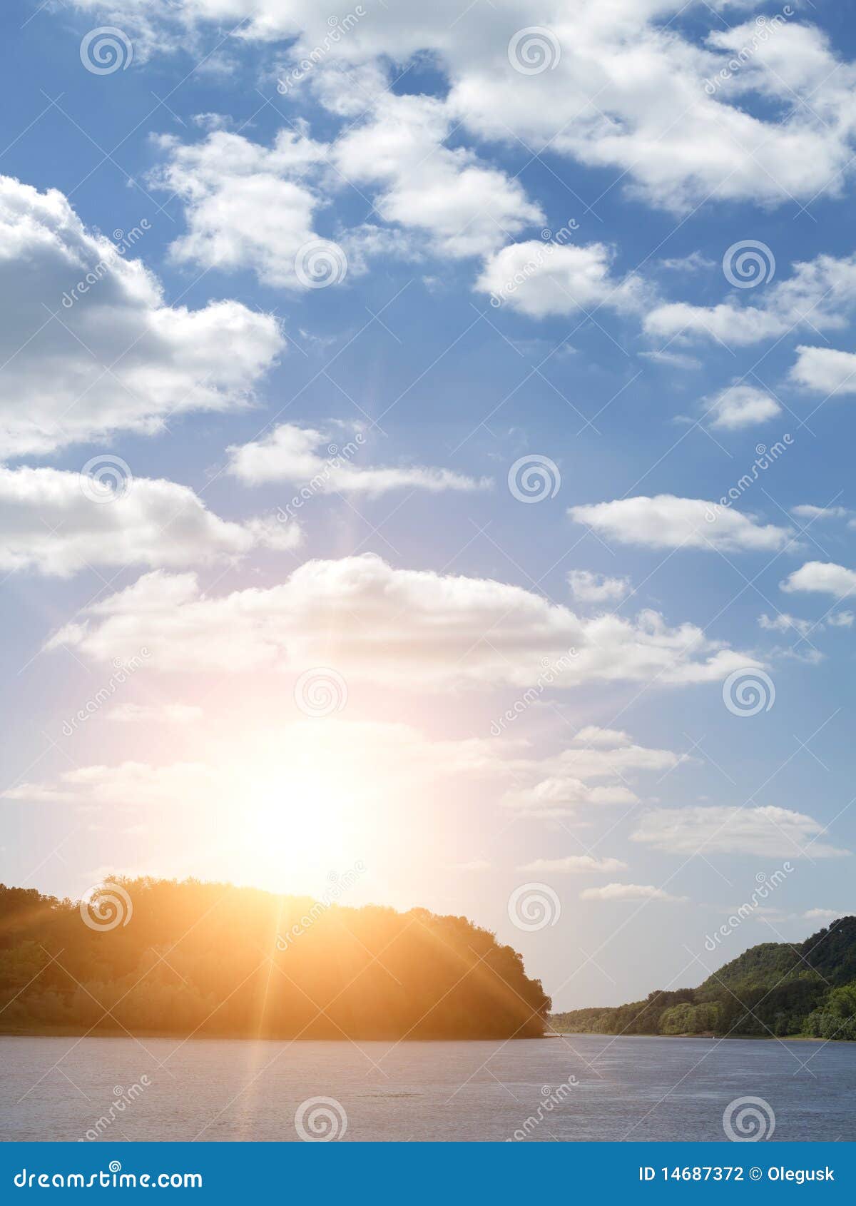 Sky clouds river sunrise stock photo. Image of clouds - 14687372