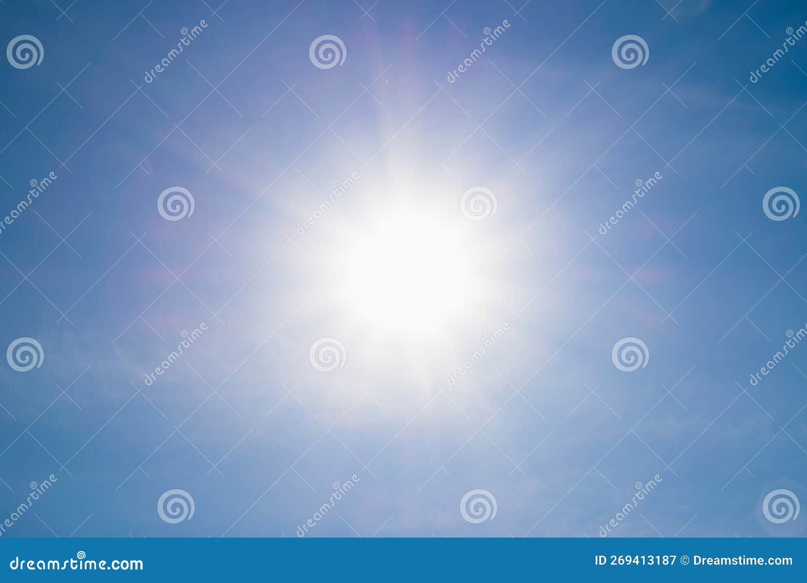 Sky with Clouds and Sun, Blue Sky Background Stock Image - Image of ...