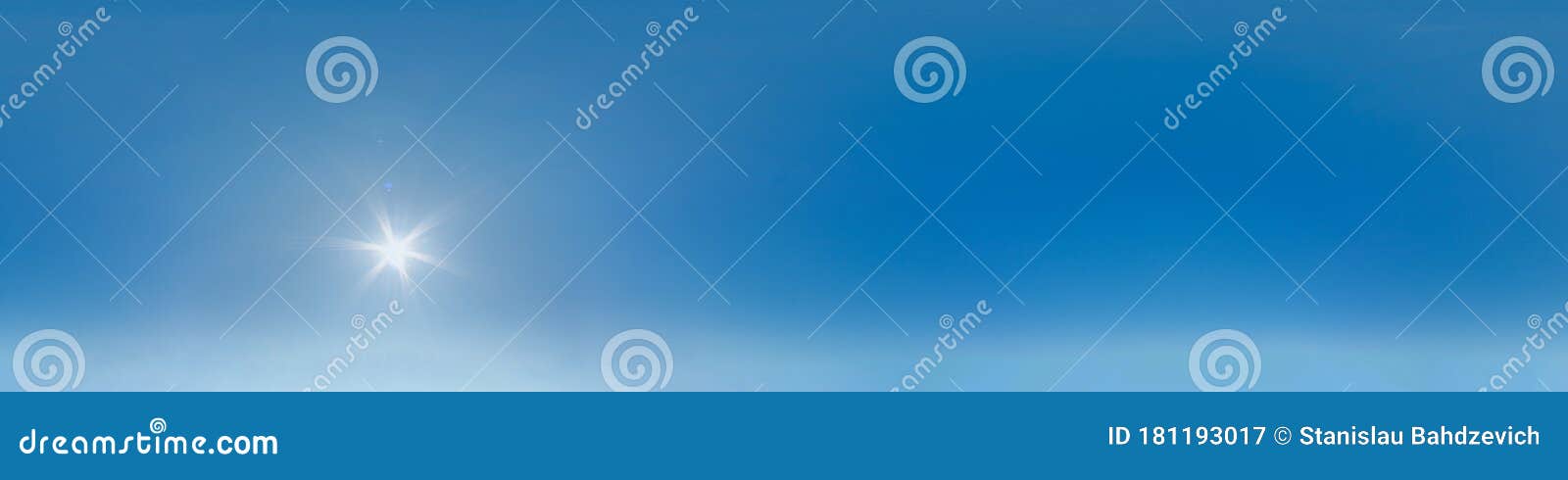 Sky 360 with Clouds and Sun. Image with 3D Spherical Panorama with 360 ...