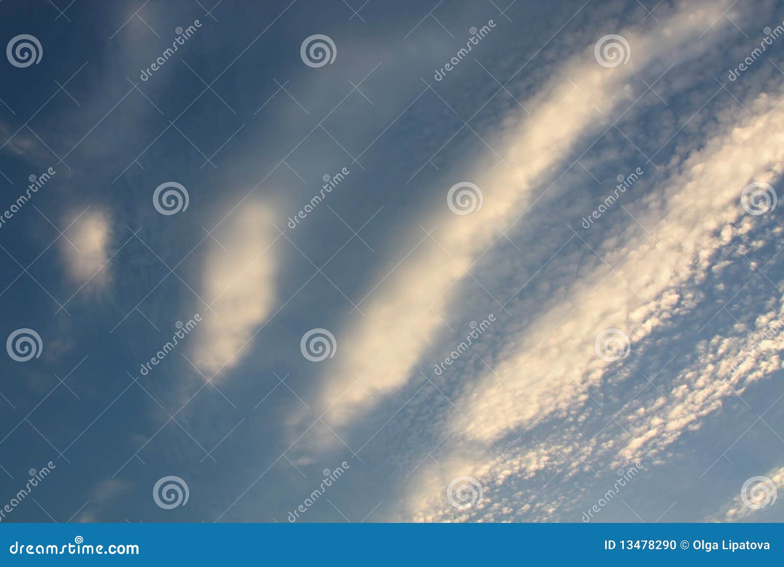 Sky with Clouds before Sunset Stock Photo - Image of blue, skyline ...