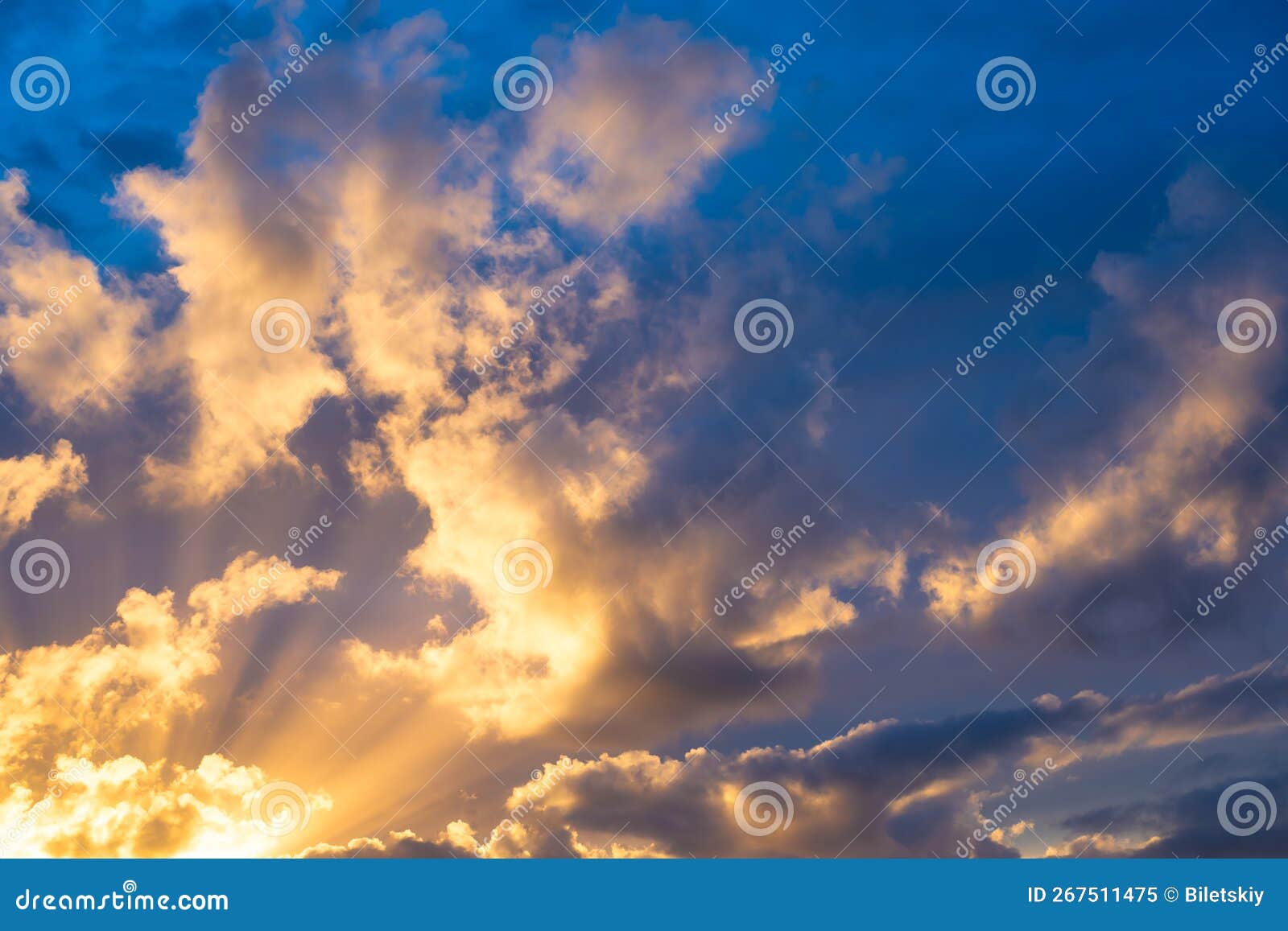 Sky with Clouds during Sunset. Clouds and Blue Sky. a High-resolution ...
