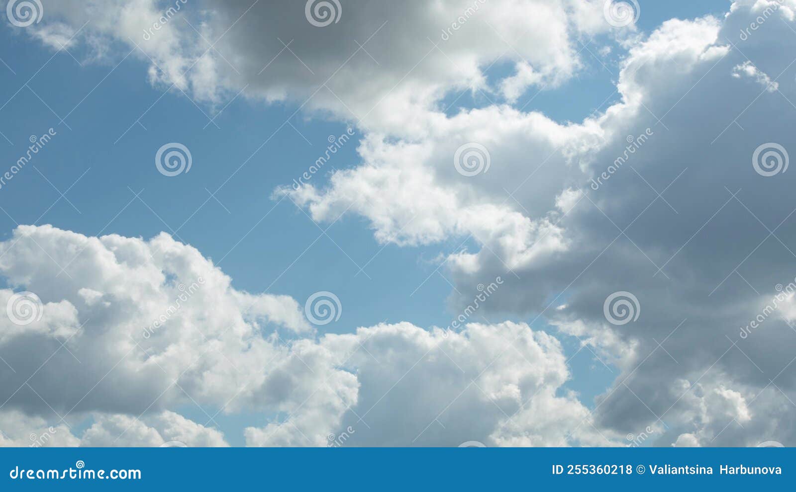 Beautiful Clouds in the Sky Change Quickly and Slowly Float Across the ...