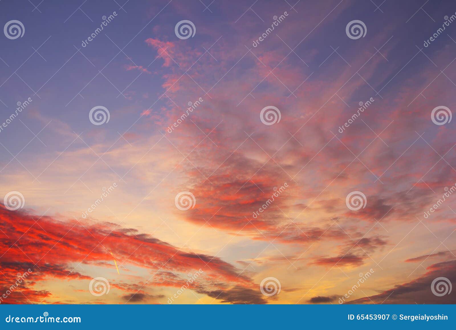 Sky Cloudskape with Pink Clouds at Sunrise Stock Image - Image of ...