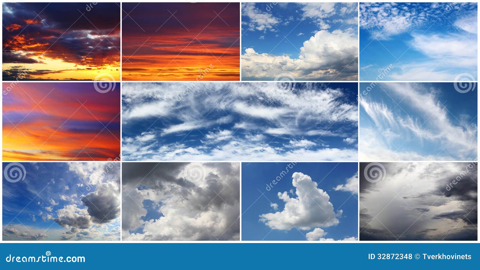 Sky collage stock photo. Image of landscape, colorful - 32872348