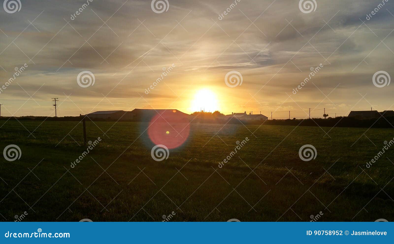 Sky in Cornwall , Sunset by the Ocean. Stock Photo - Image of road ...