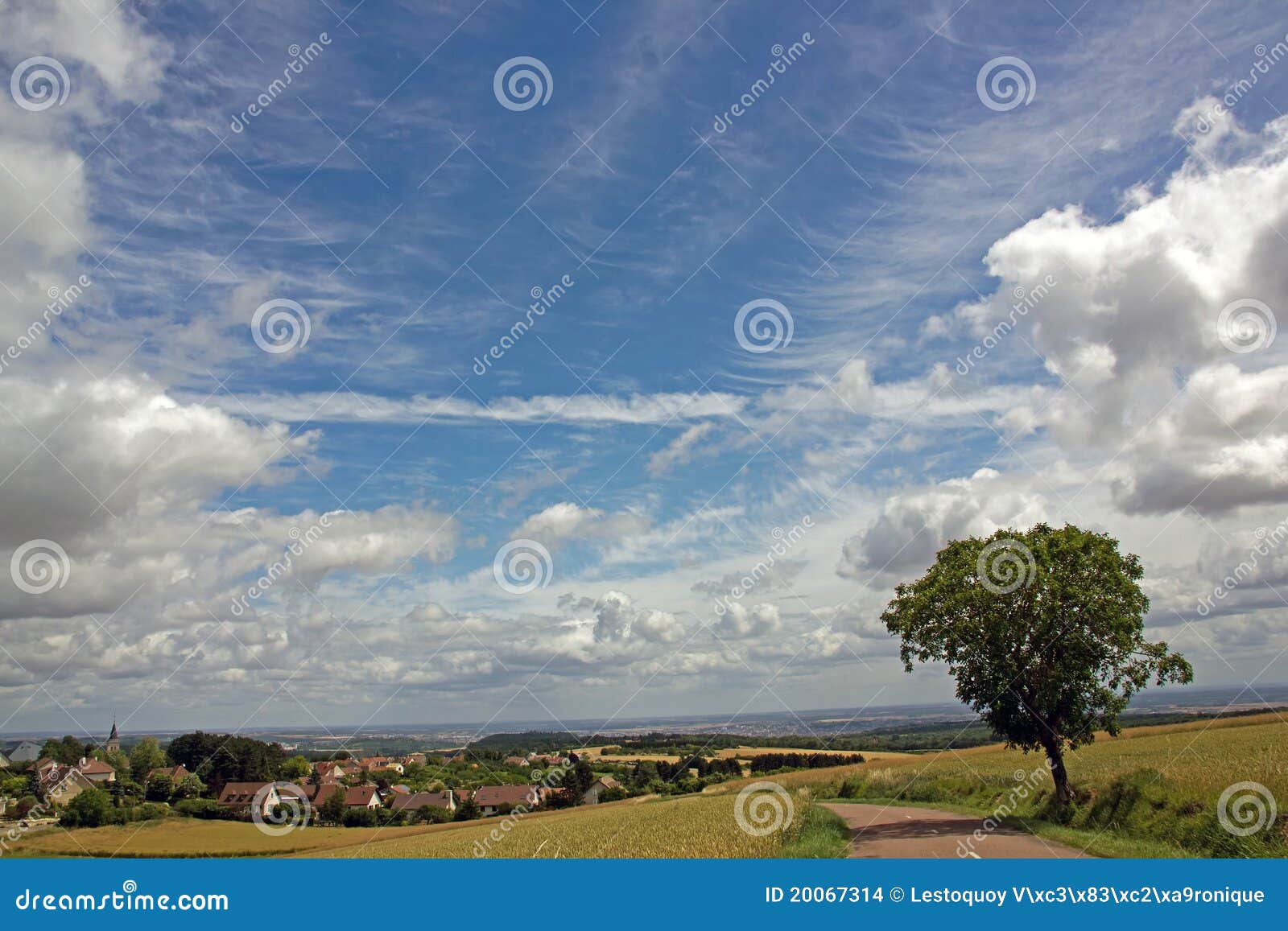 Sky in countryside stock photo. Image of tree, europe - 20067314