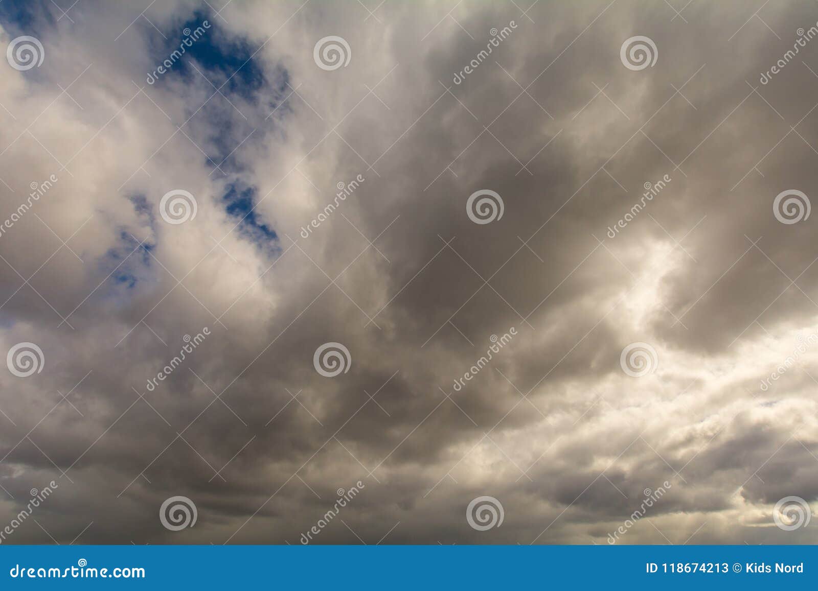 The Sky Covered with Gray, Heavy Clouds. Stock Image - Image of gray ...