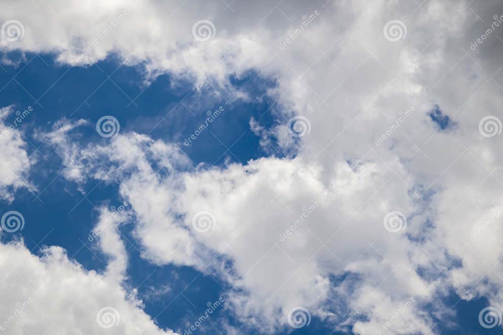 White clouds cover the sky stock illustration. Illustration of storm ...