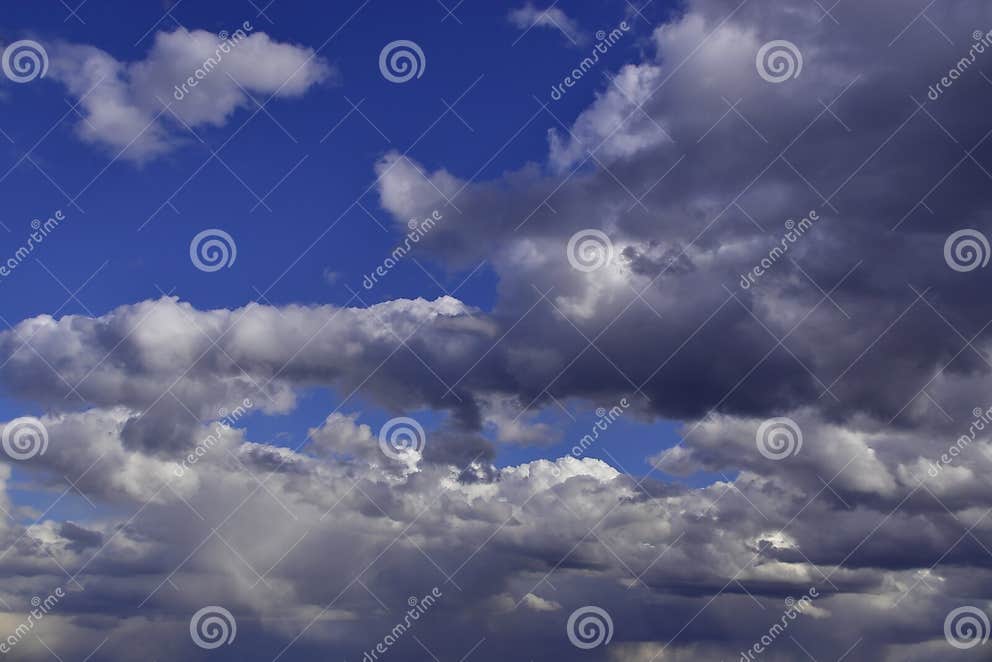 Sky in cumulus clouds stock image. Image of colours - 217645669