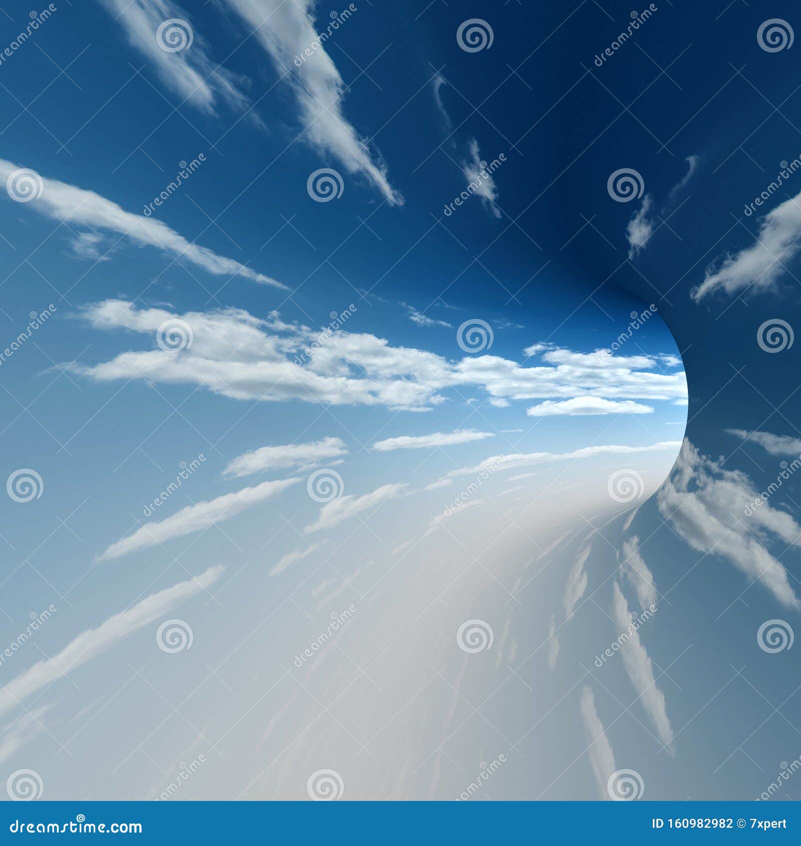 Sky 3d Rendering Background Stock Illustration - Illustration of tunnel ...