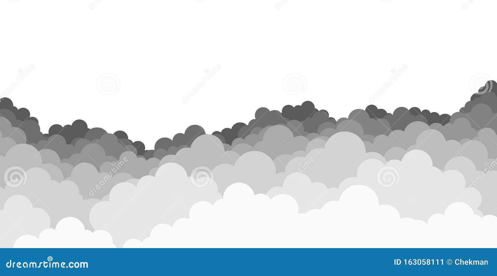 Sky with Dark Clouds. Vector Illustration Stock Illustration ...