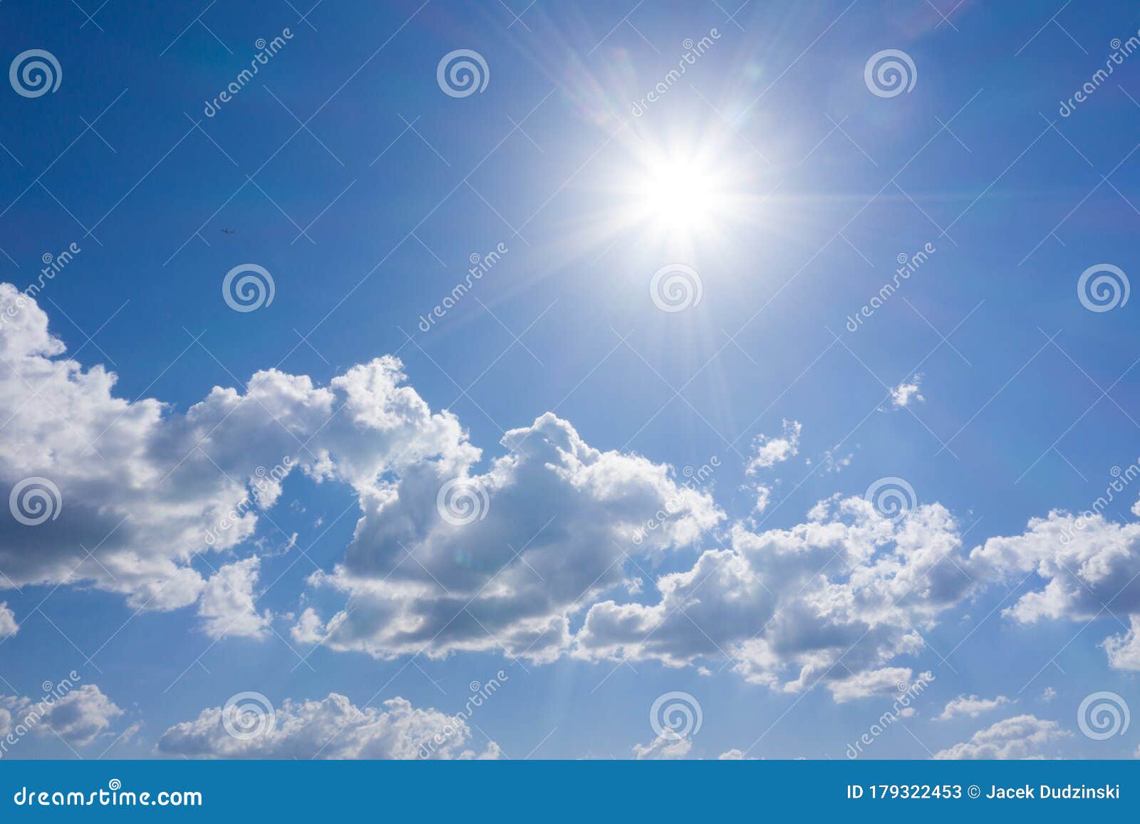 Sky in the Daytime, on a Clear Day, and a Thin White Cloud Drifting ...