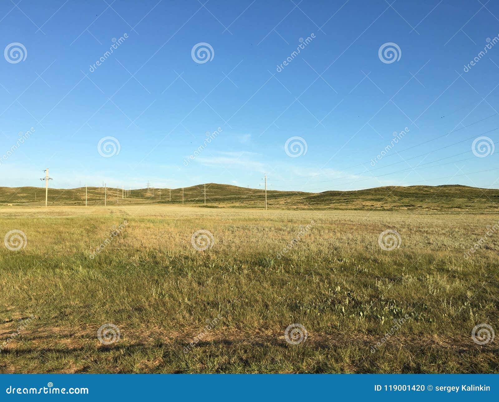 Steppe sky stock photo. Image of field, blue, nature - 119001420