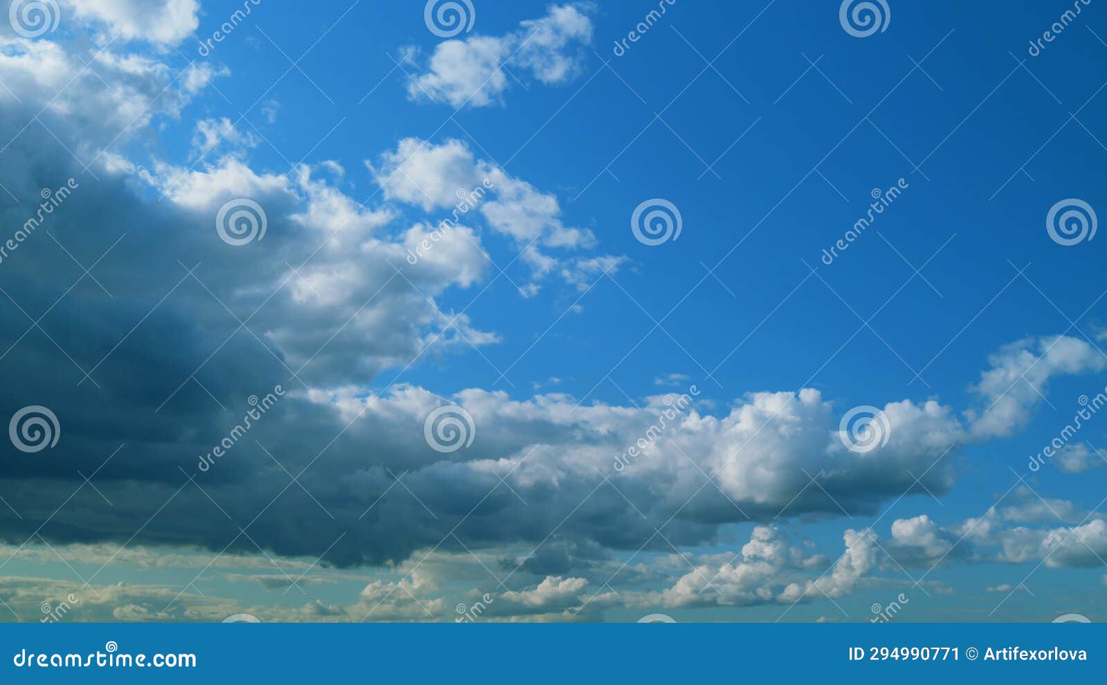 Sky with Different Types of Clouds in Layers. Sky with Beautiful Silky ...