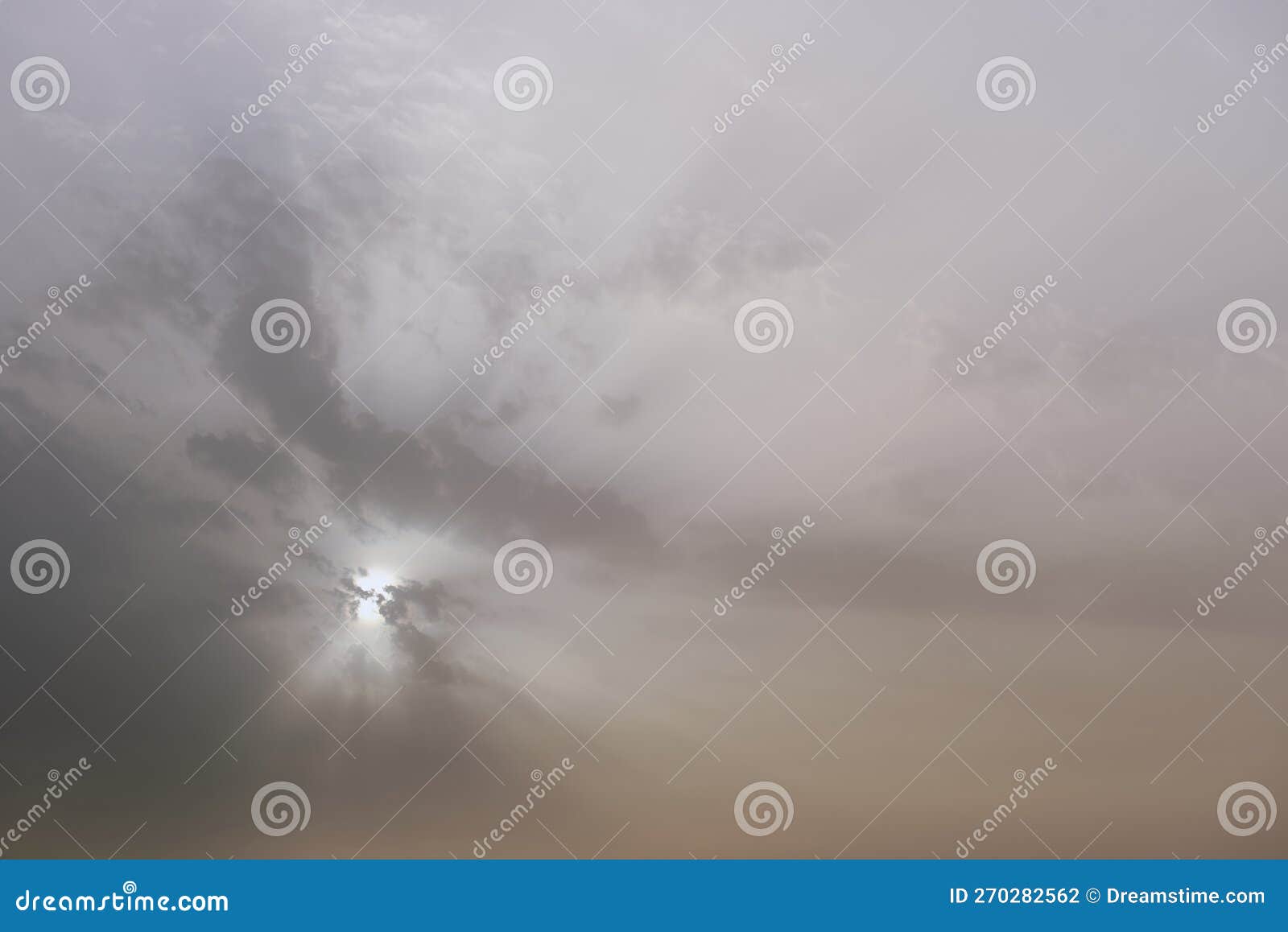 A Sky, with Diffused Sun, Clouds, Colourful, Stock Photo - Image of ...