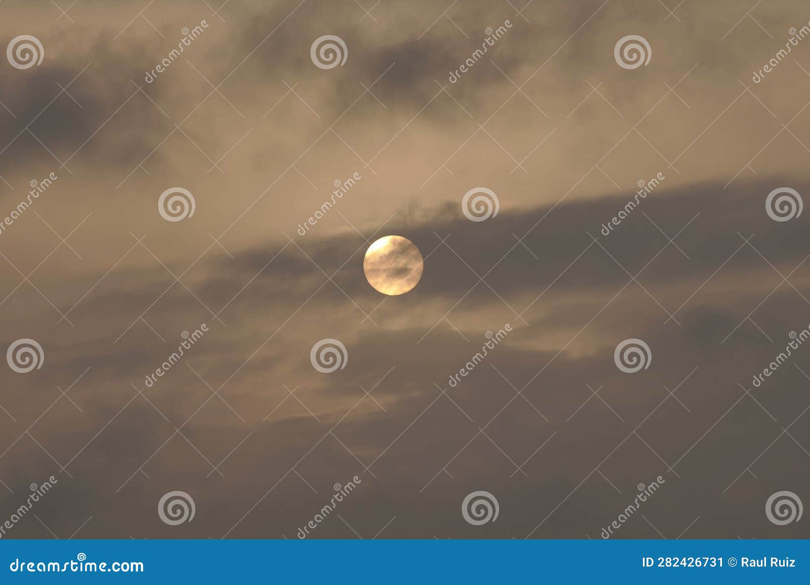 A Sky, with Diffused Sun, Clouds, Colourful, Stock Image - Image of ...