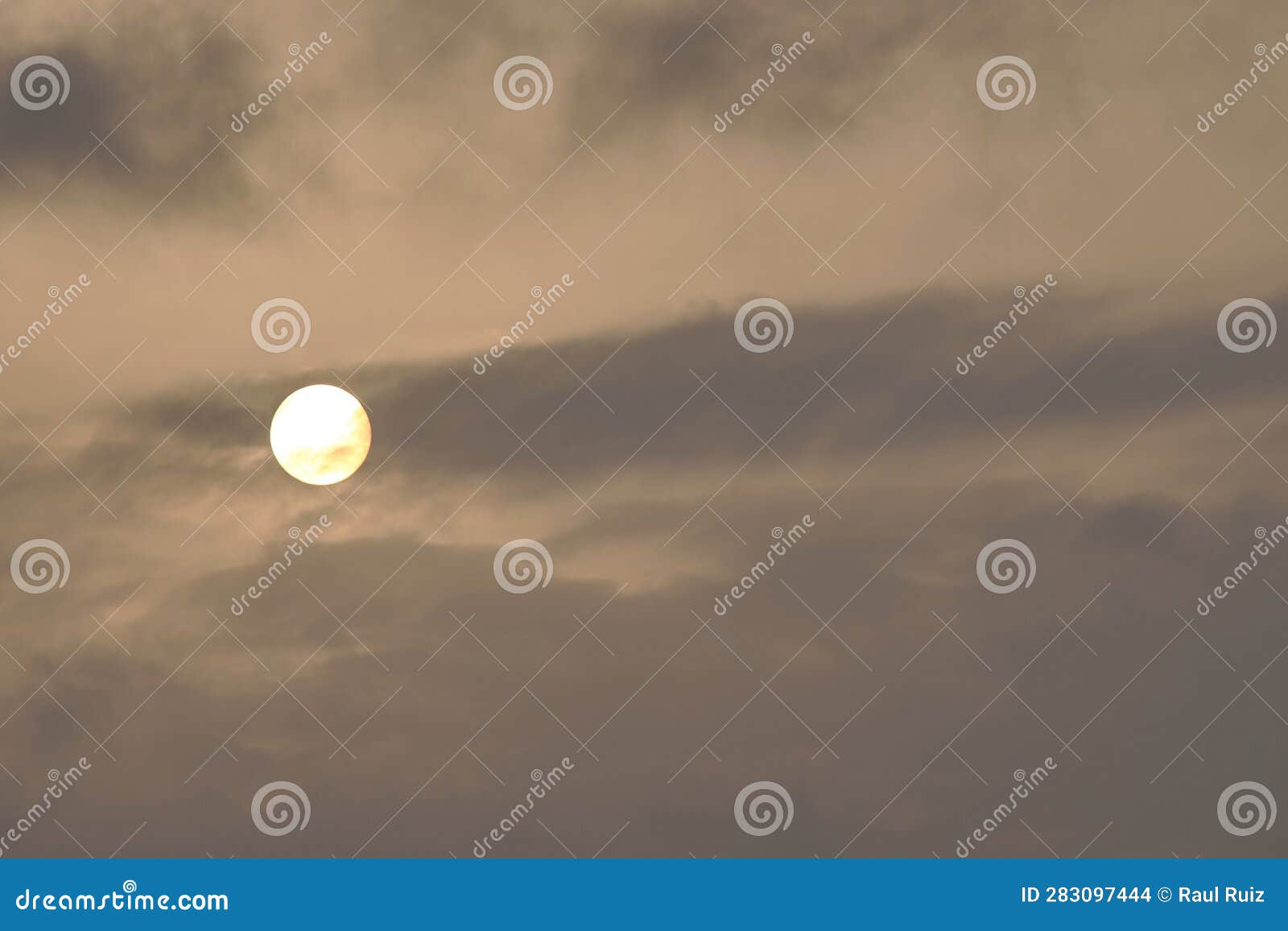 A Sky, with Diffused Sun, Clouds, Colourful, Stock Photo - Image of ...