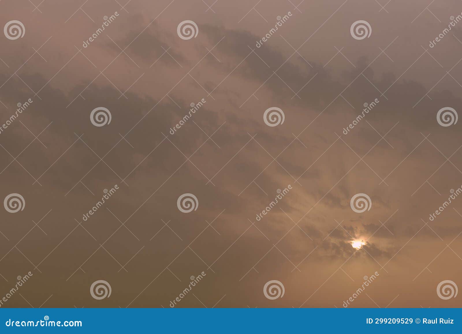 A Sky, with Diffused Sun, Clouds, Colourful, Stock Image - Image of ...